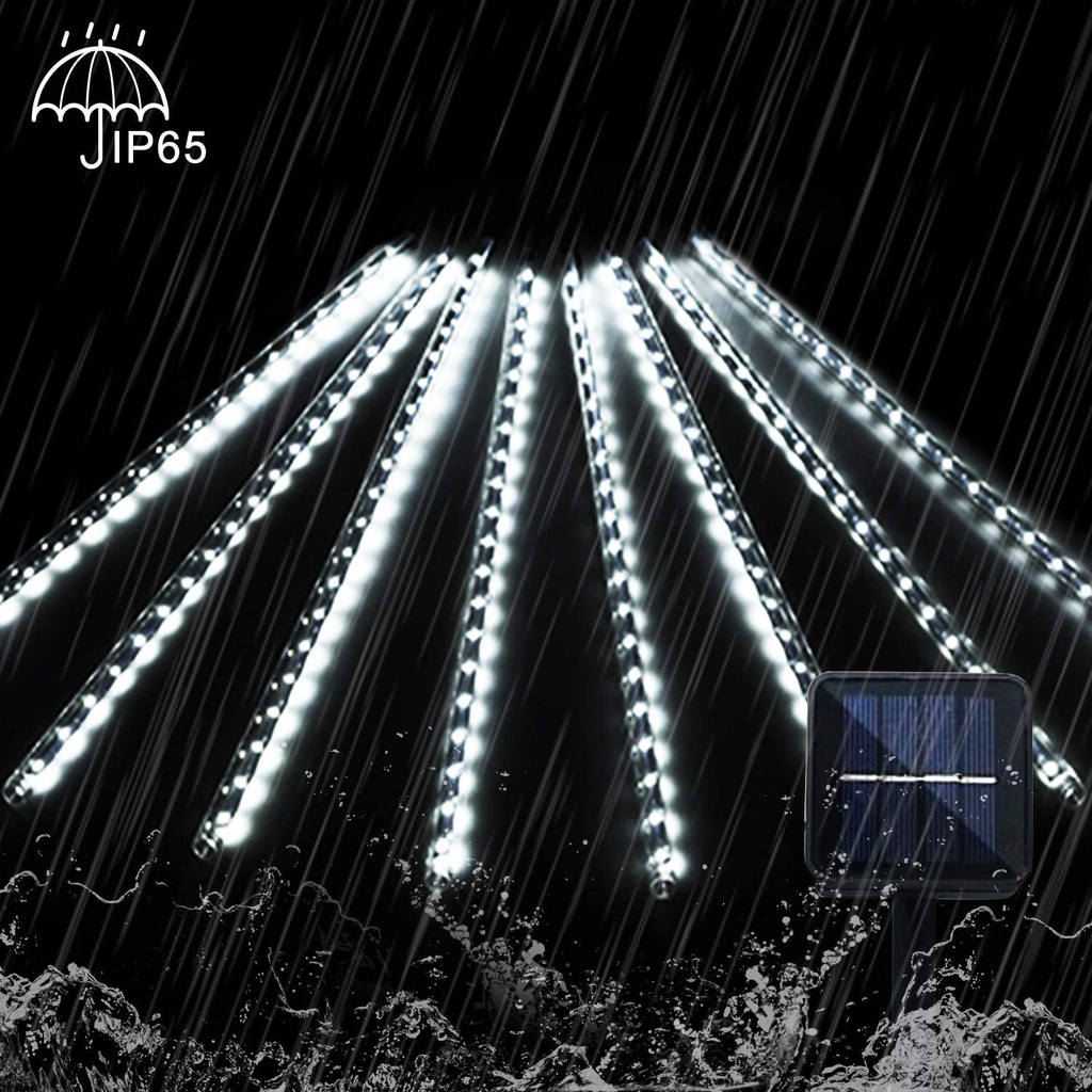 8Tube Solar LED Meteor Shower Lights Waterfalls Lampu Raya Lampu ...