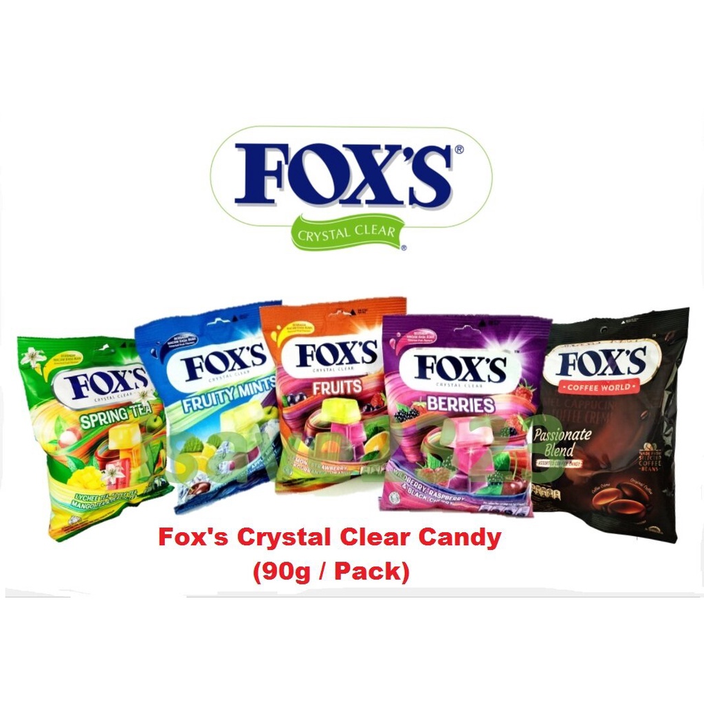 90g Fox's Crystal Clear Berries/ Fruity Mints / Fruits/ Mints Candy HALAL (LOCAL READY STOCKS ...