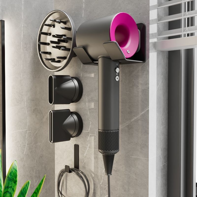 Lifestory Hair Dryer Rack Perforation-Free Hair Dryer Bracket Dyson ...