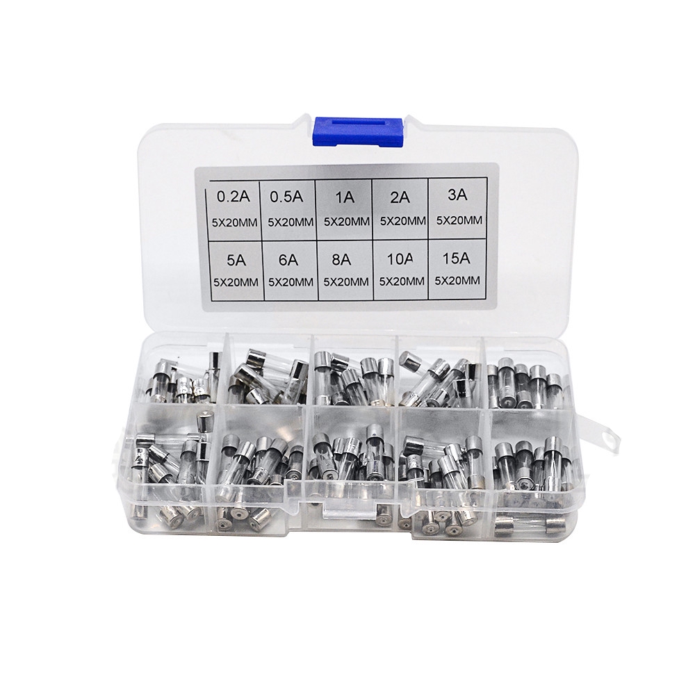 100pcs 5x20mm Quick Blow Glass Tube Fuse Assorted Kits Fast-blow Glass Fuses | Shopee Malaysia