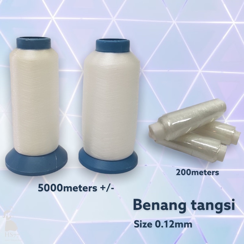 Transparent nylon thread/ benang tangsi 0.12mm/ benang tangsi mesin ...