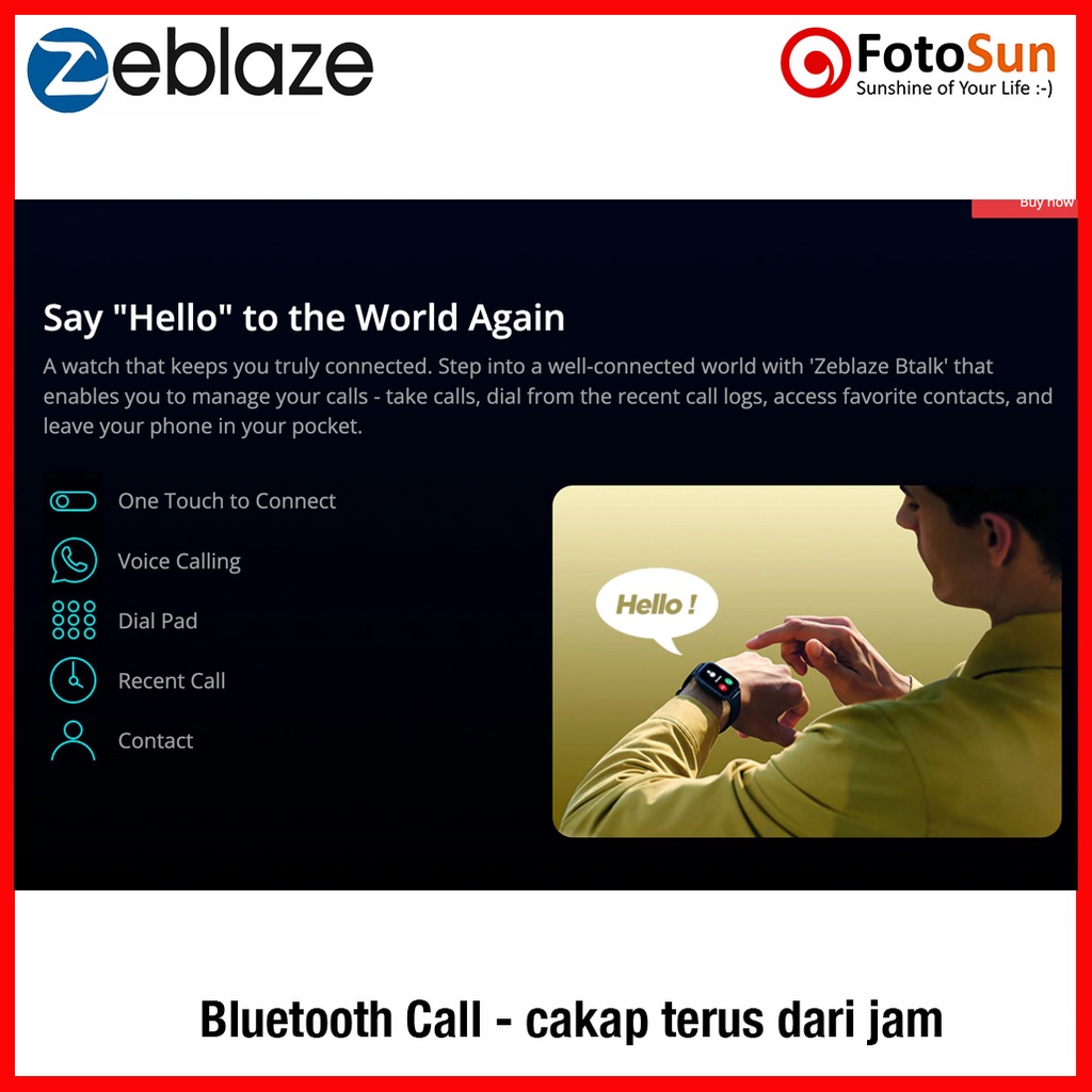 ZEBLAZE BTalk/Btalk Lite Bluetooth call, Fitness trackker, Heart Rate ...