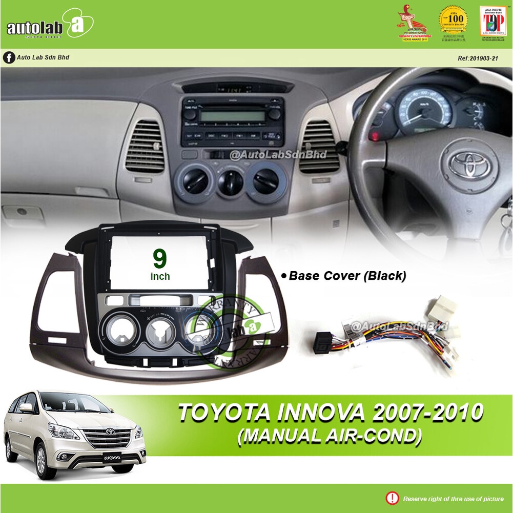 Android Player Casing 9" Toyota Innova 2007-2010 (Manual Air-Cond ...