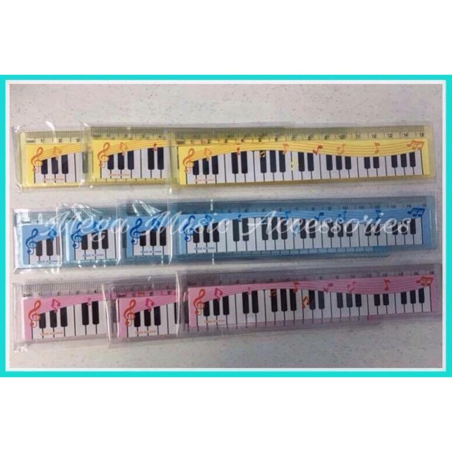 Piano ruler (pink, yellow and blue) | Shopee Malaysia