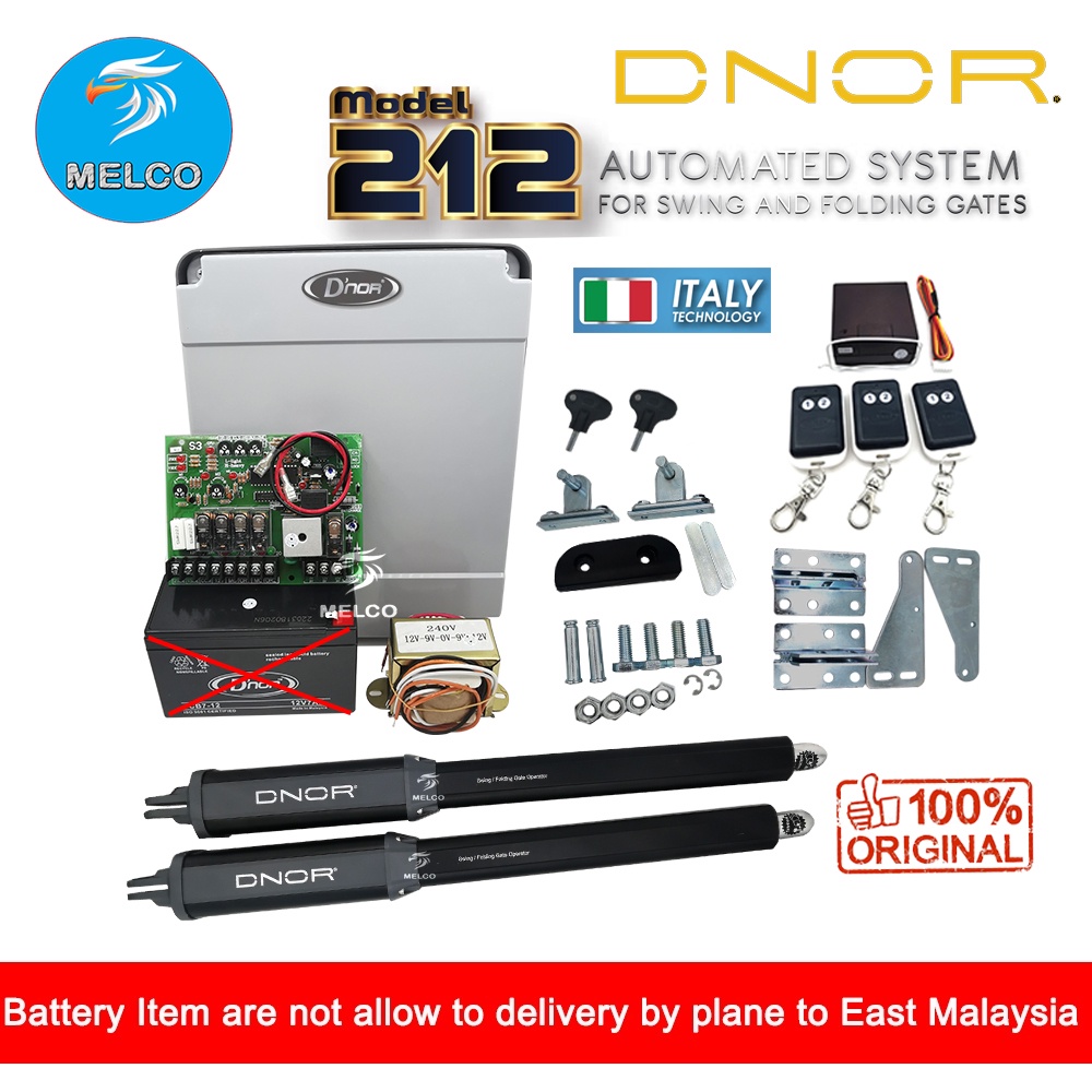 Original remote DNOR 212 SWING AND FOLDING ARM AUTO GATE SYSTEM HEAVY ...
