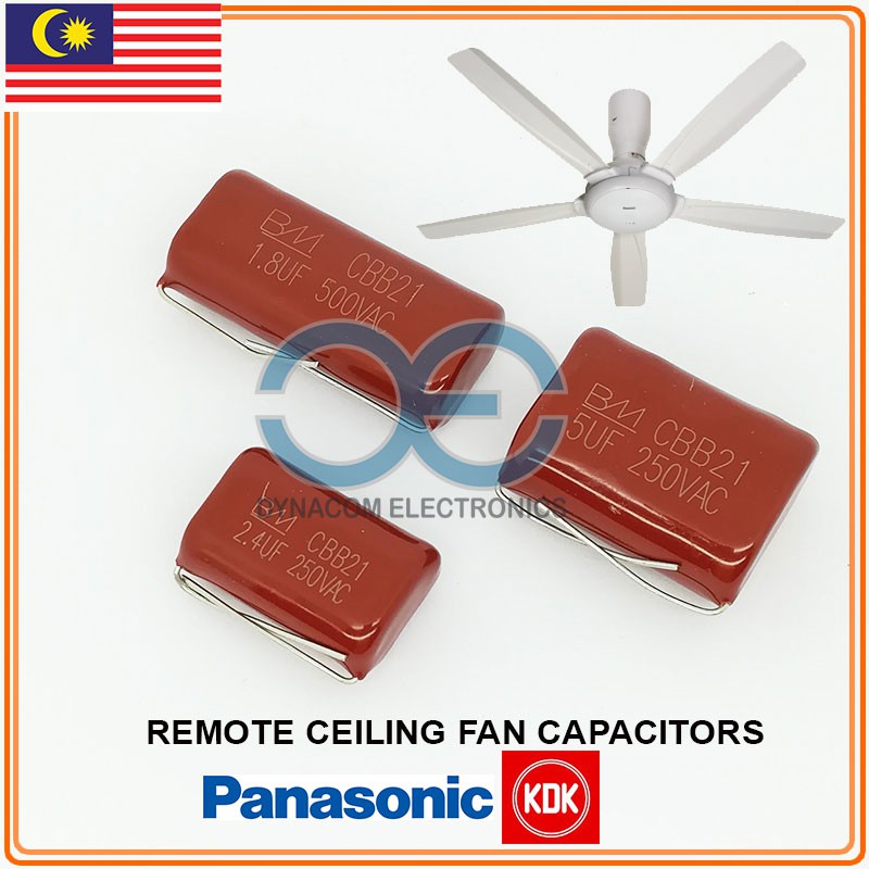 Panasonic Ceiling Fan Condenser Capacitor 1.8uF 2.4uF 5uF [Condenser ...