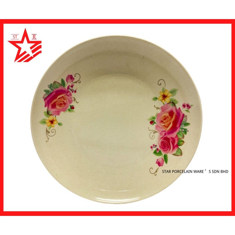 PINGGAN DAGING Melamin (PINK ROSE)2010A 10" Pinggan Makanan Segera ...