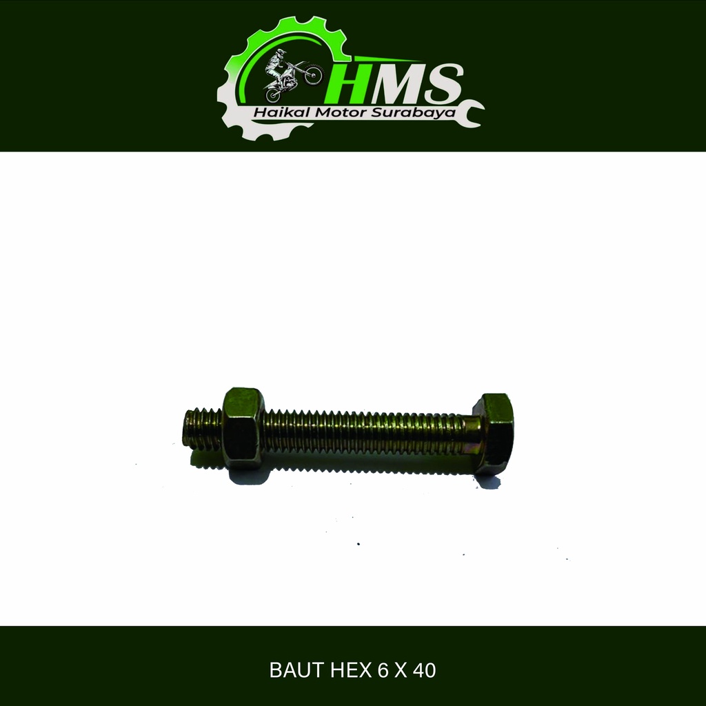 Hex BOLT 6 x 40 (KEY 10) - YELLOW HEX BOLT DD 6mm LENGTH 40mm HEAD KEY ...