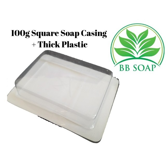 (Ready in melaka) 100g Rectangle Soap Casing + Thick Plastic (7030 ...