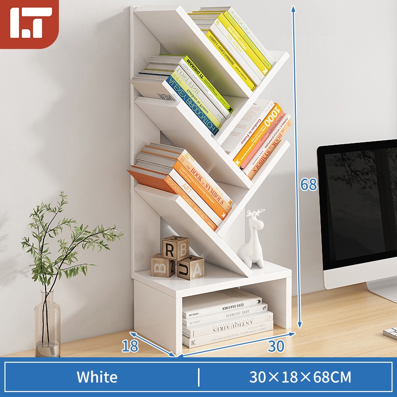Rak buku Tree Shape Book Rack TableTop Rack 3 Tier/5 Tier Book Rack ...