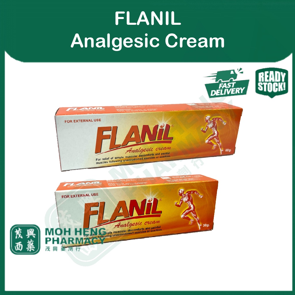 FLANIL Analgesic Cream (60g Exp 6/2024)(30g) | Shopee Malaysia