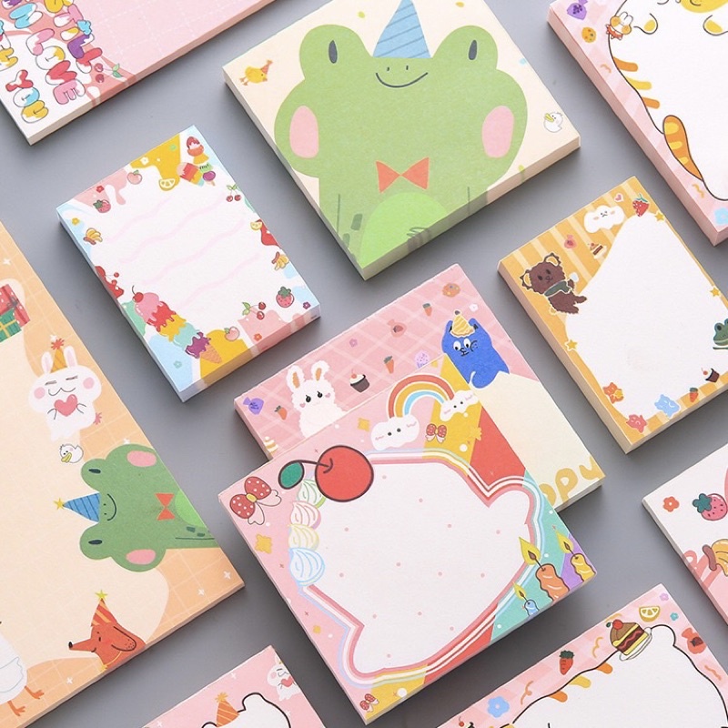 80 Sheets Cute Ins Cartoon Thick Note Paper Office & School Note ...