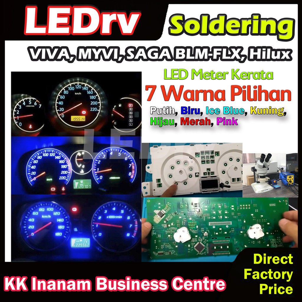 Servis Wiring Pateri Soldering meter panel viva, myvi, saga, hilux ...