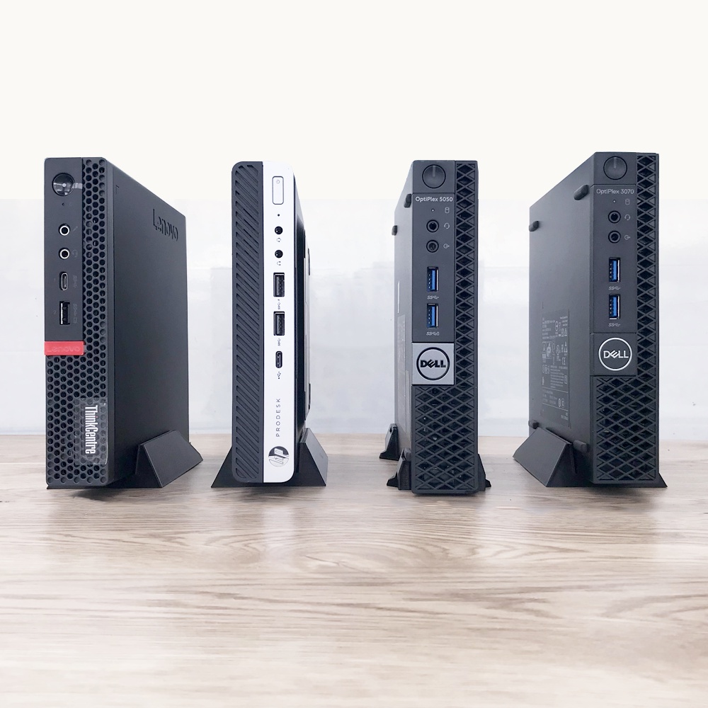 Stand stand for mini pc models such as Lenovo ThinkCentre, HP Elitedesk ...