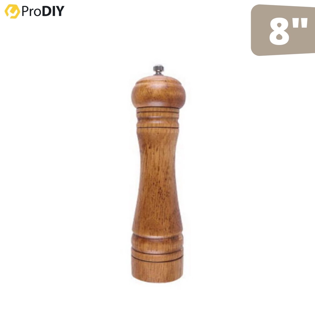 5" 8" 10" Manual Pepper Grinder Oak Wood Salt And Pepper Mill Multi ...