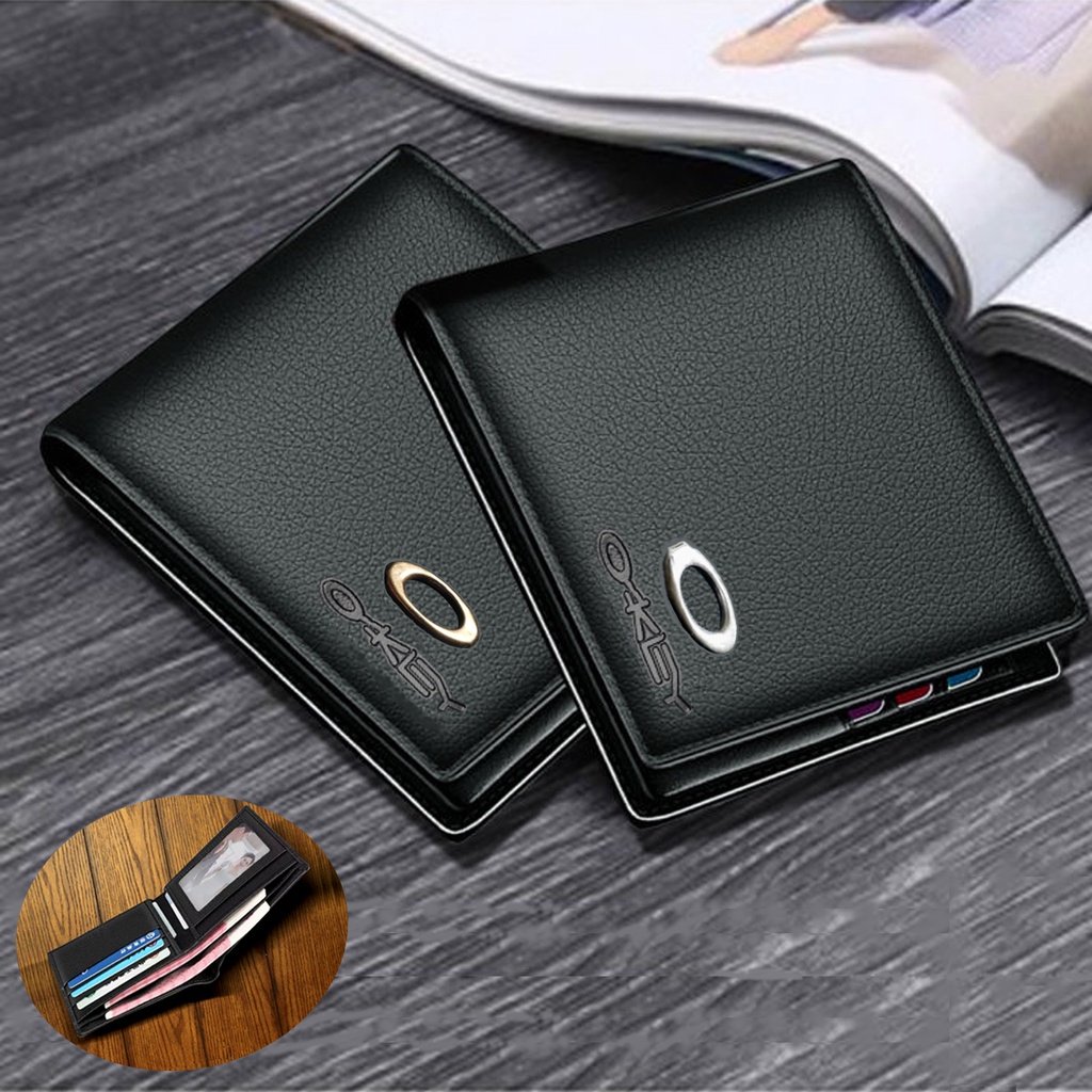 2021 Latest Simple Elegant Plain Short Folding Men's Wallet ...