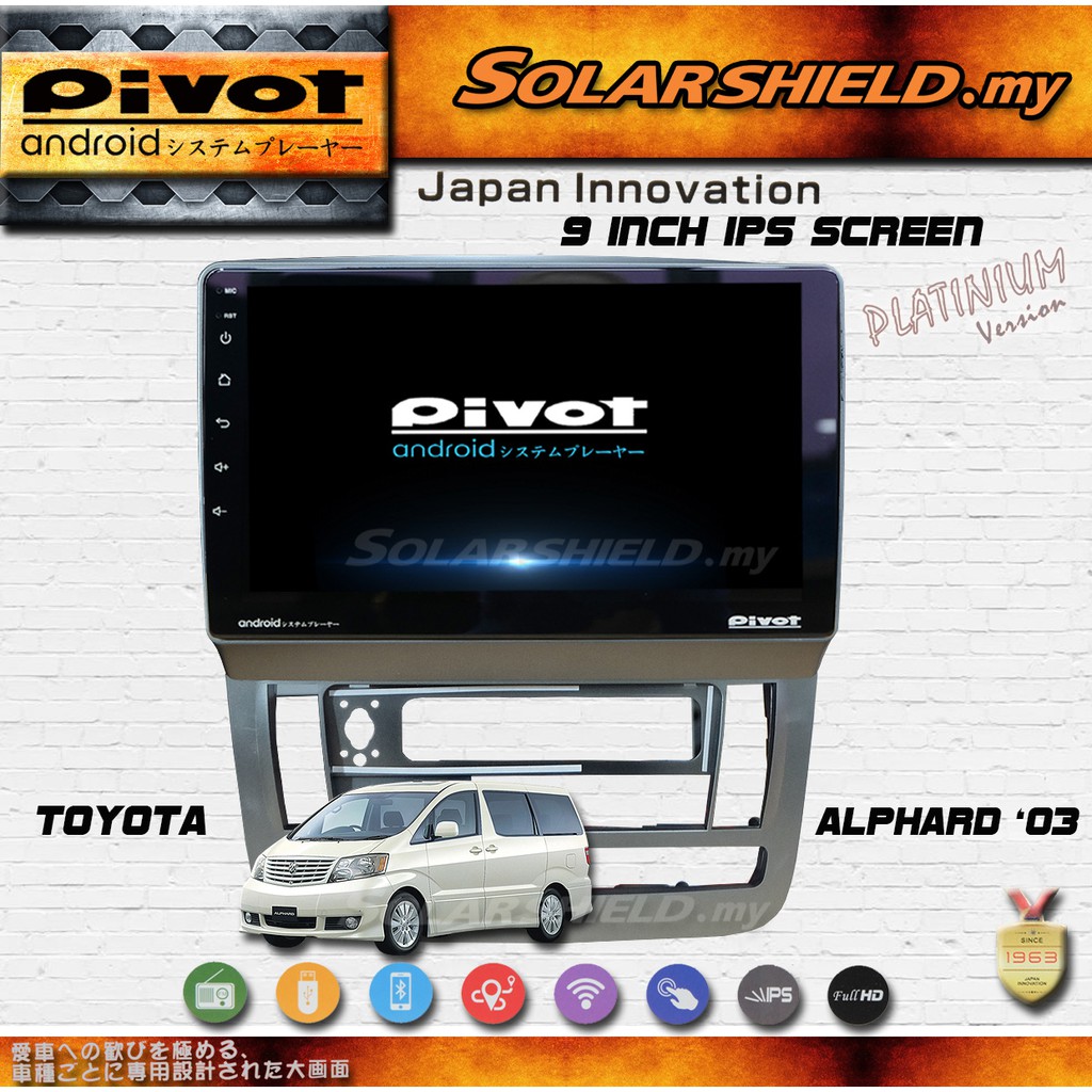Toyota Alphard 2003 2004 2005 2006 2007 PIVOT Android Player With ...