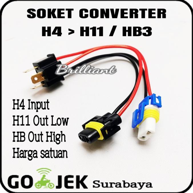 H4 to H11/HB3 Converter Light Bulb Socket Adapter | Shopee Malaysia
