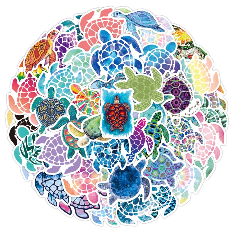 10/50Pcs Cute Sea Turtle Animal Stickers for Car Luggage Phone Guitar ...