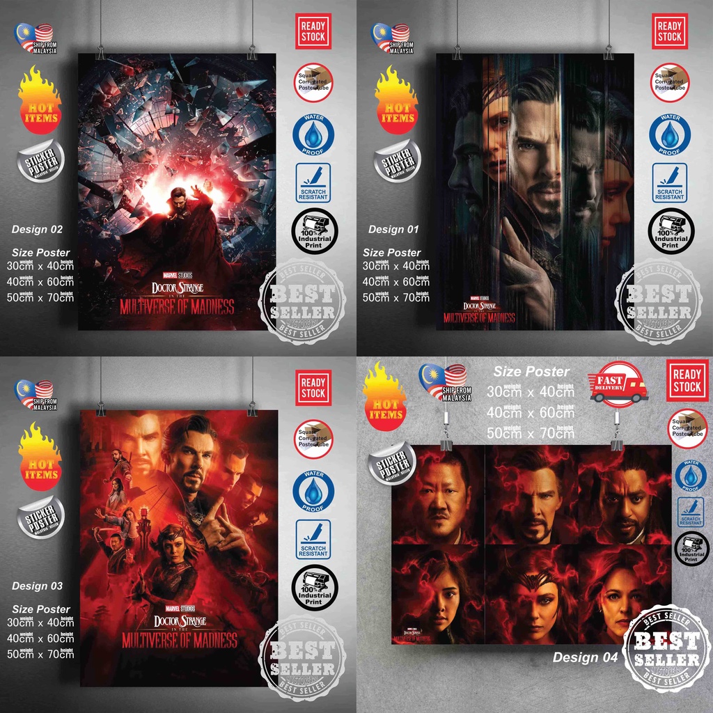 (READY STOCK) Marvel Doctor Strange in the Multiverse of Madness Poster ...