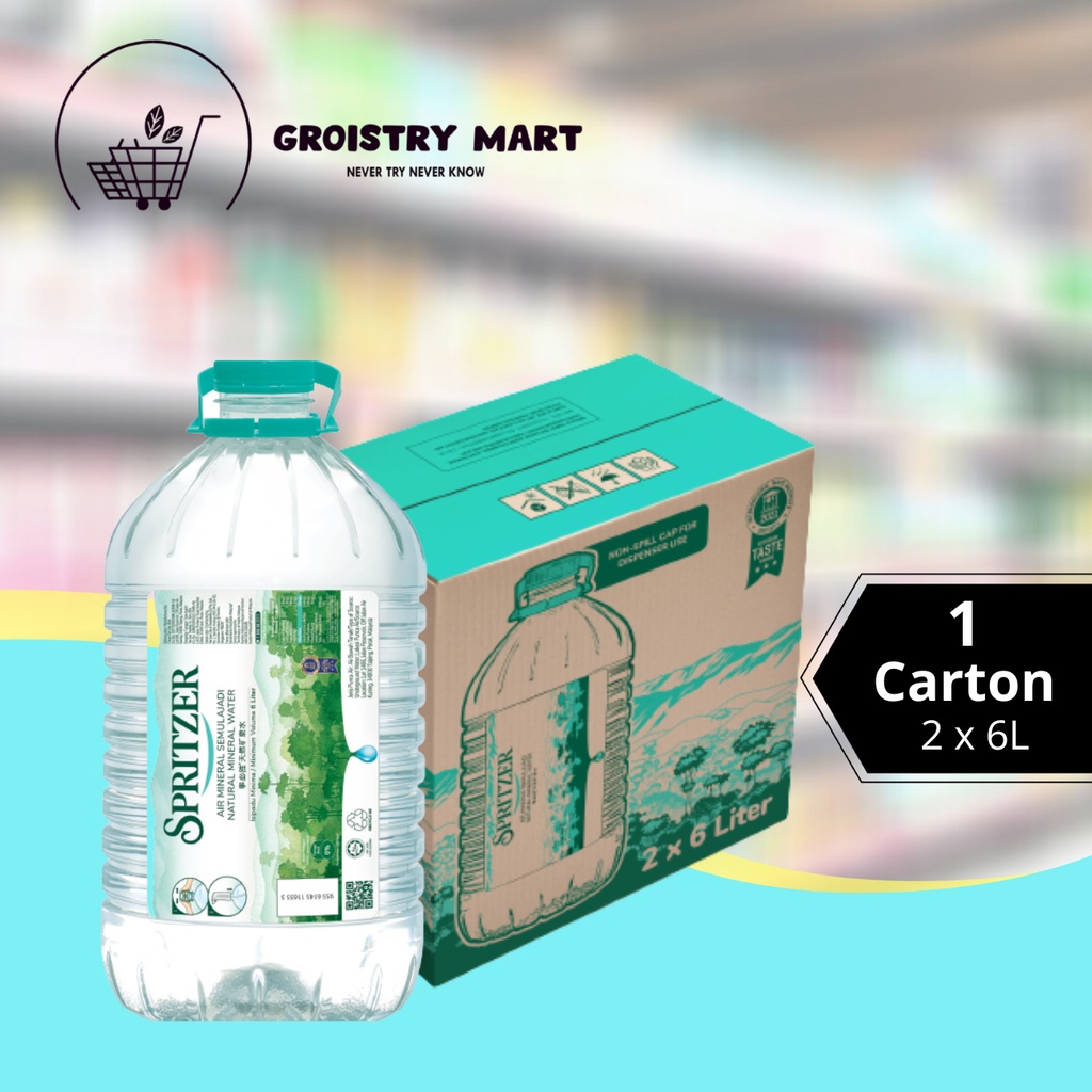 Spritzer Mineral Water 6L ( 2 x 6L ) 1 Carton [Klang Valley & Seremban Delivery Only] | Shopee ...