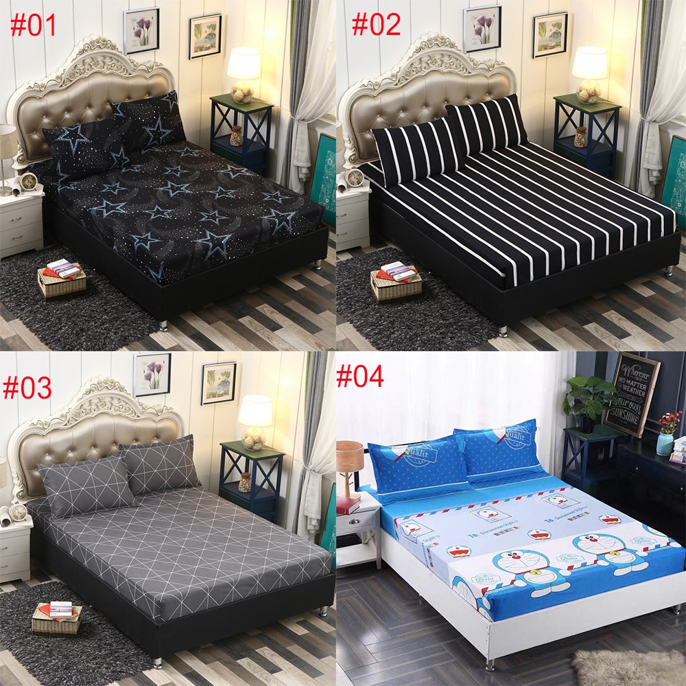 FITTED Comfort Bedsheet Only / Cadar Bergetah for Queen/Single Size ...