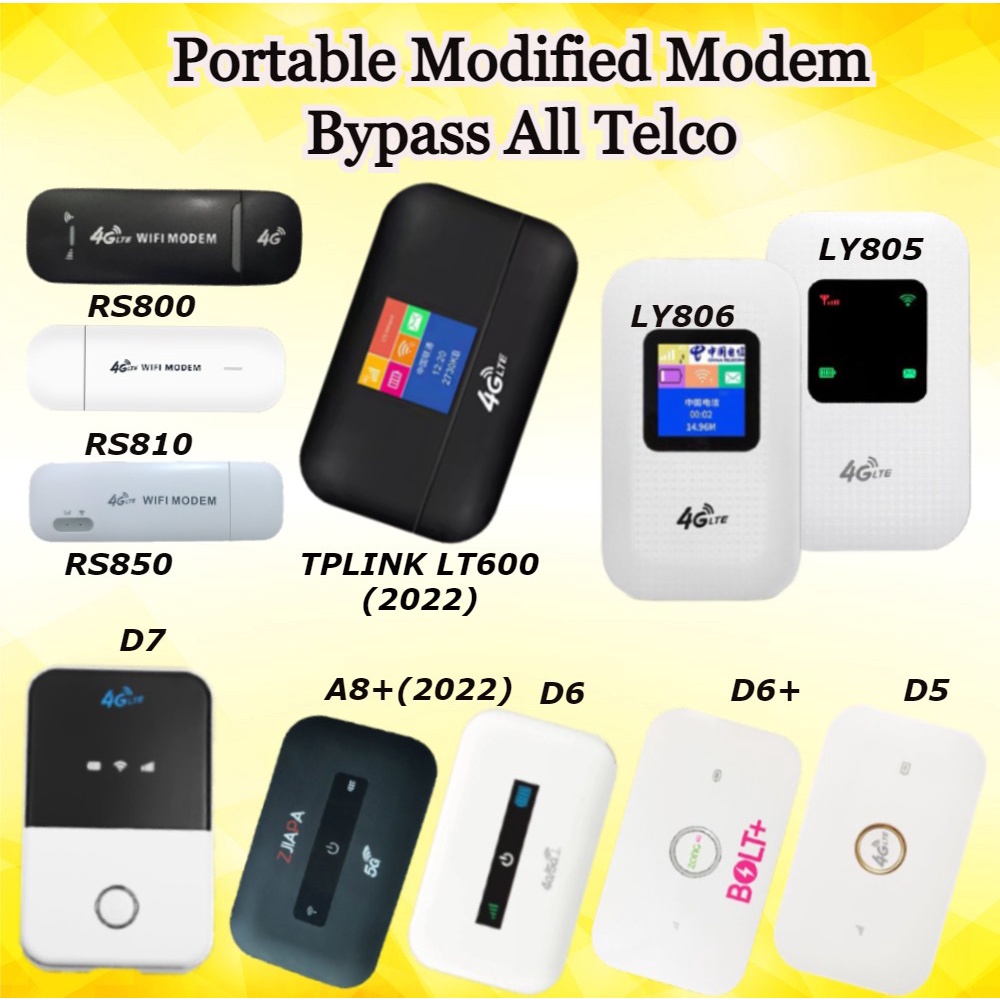 [READY STOCK]Pocket Portable Modem WiFi 4G LTE Modified Unlimited ...