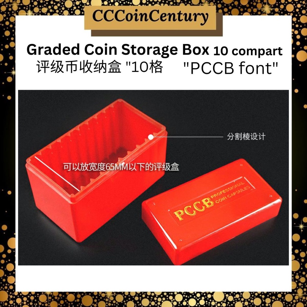 【READY STOCK KL】Graded Coin Collection Storage Box (10/20compart ...