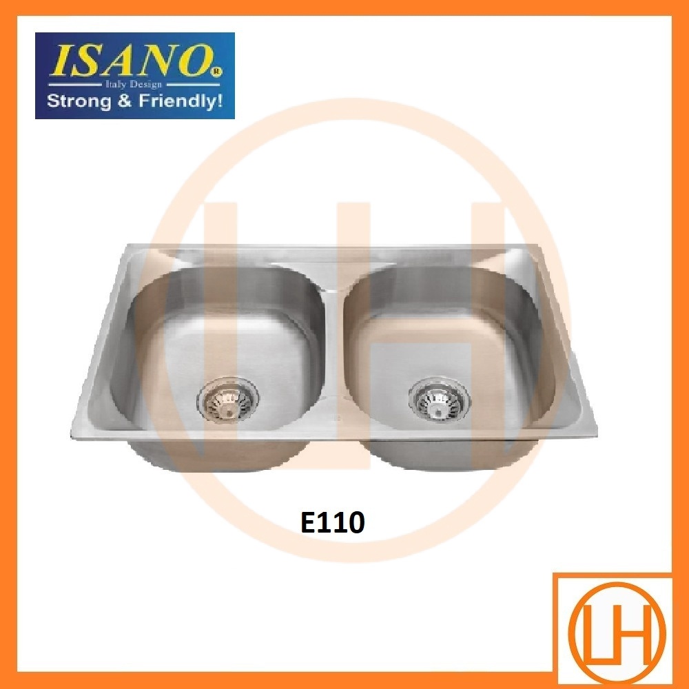 Isano Double Bowl Sink - E110 | Shopee Malaysia
