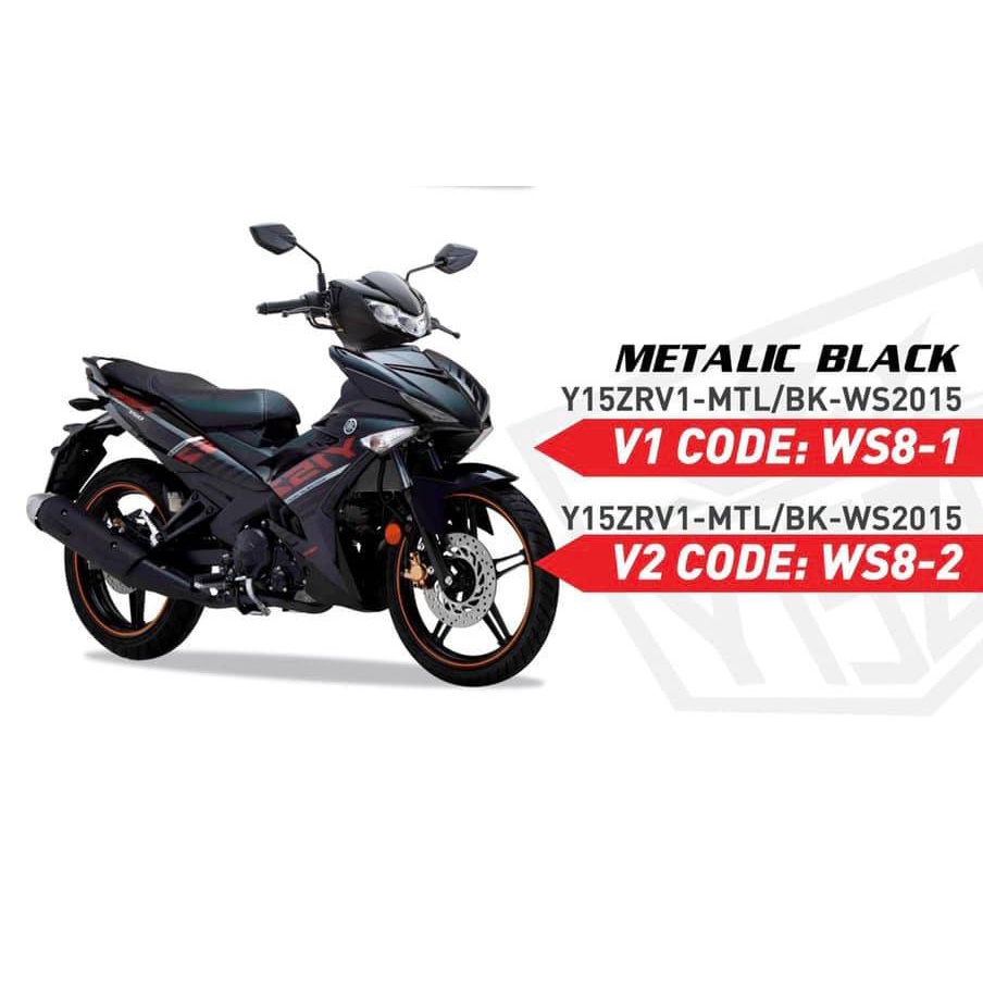 COVERSET BODYSET YAMAHA Y Y15 Y15ZR V1 V2 HITAM BLACK FIRST MODEL 2015 ...
