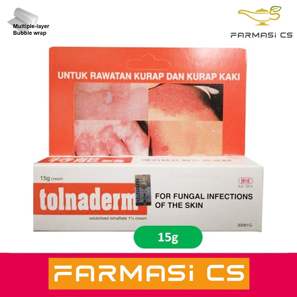 Tolnaderm Solubilised Tolnaftate 1% Cream 15g EXP:04/2026[ Antifungal ...