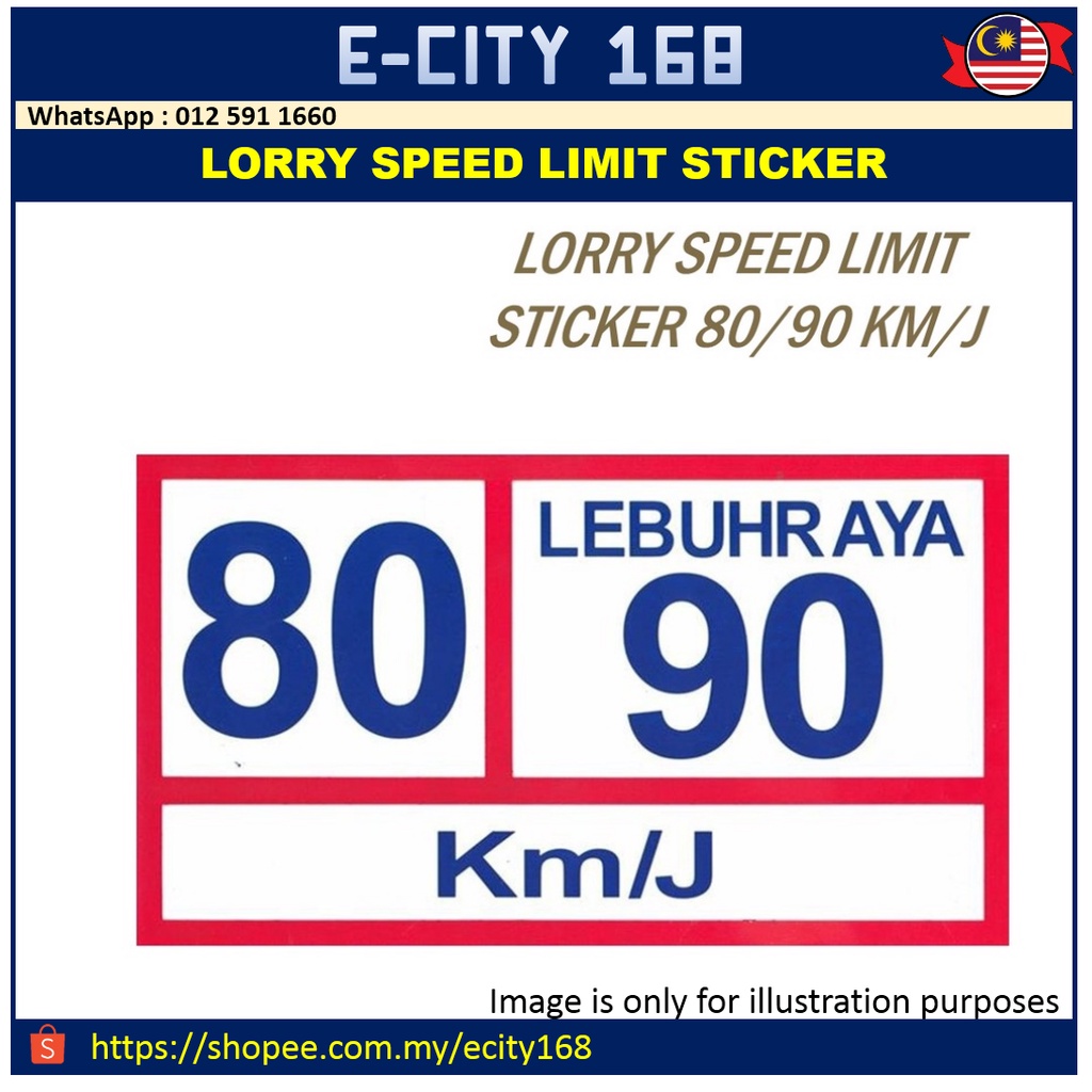 Lorry Vehicle Van Speed Limit Sticker Had Laju Stiker Lori Lebuhraya ...