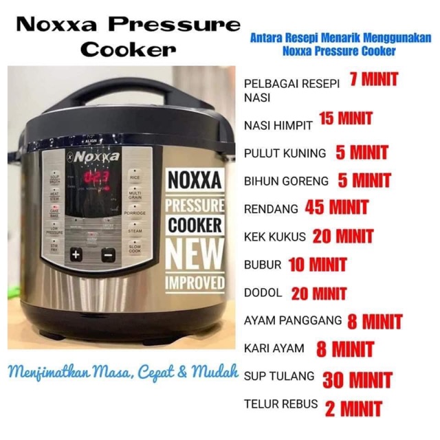 NOXXA PRESSURE COOKER 🔥HOT ITEM🔥 | Shopee Malaysia