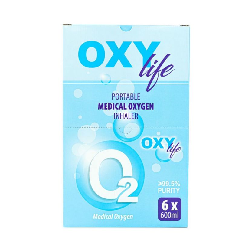 Oxy Life - Portable Oxygen Inhaler (6X600ml) O2 Medical Oxygen | Shopee ...