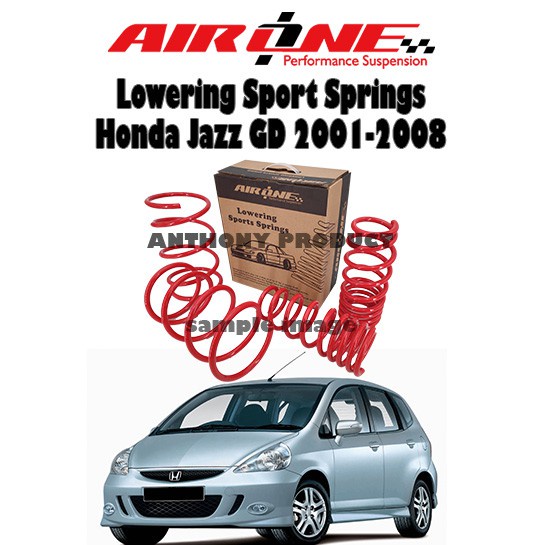 AIRONE Honda Jazz GD 2001 - 2008 Sport Spring Lowered Coil Spring (Red ...