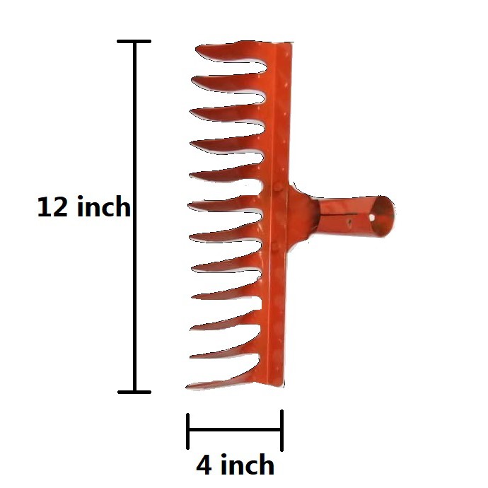 GOOD QUALITY Iron Steel Hand Rake DIY Garden Tool Cakar Besi Rumput ...