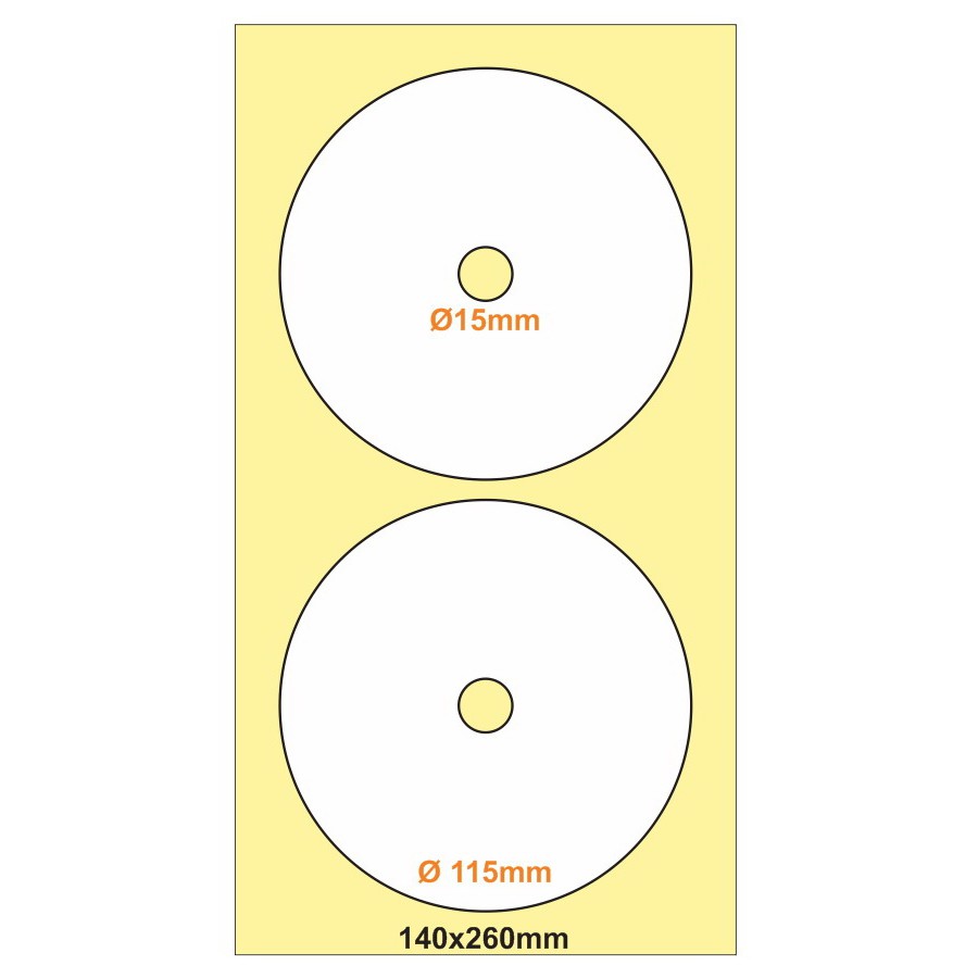 CD's Cover Label Sticker 2 Disc, Mirrorkote sticker Injet Printing ...