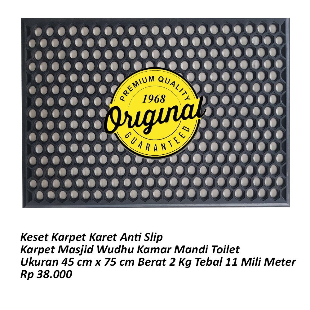 Anti-slip RUBBER CARPET MAT WUDHU MOSQUE BATHROOM TOILET 45 CM X 75 CM ...