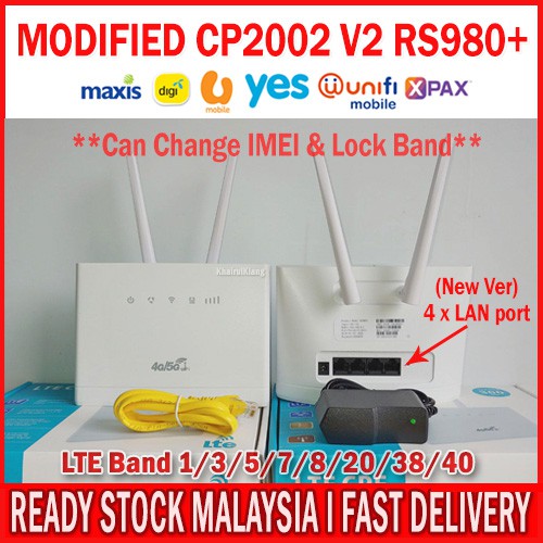 Modified CPE OEM Modem 4G LTE Router CP2002 CP2002+ RS980 RS980 ...