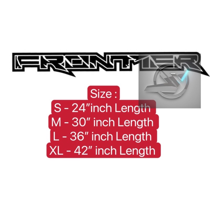 (Ready Stock)S114# Frontier Font Vinyl Decal Sticker Fits All Nissan ...