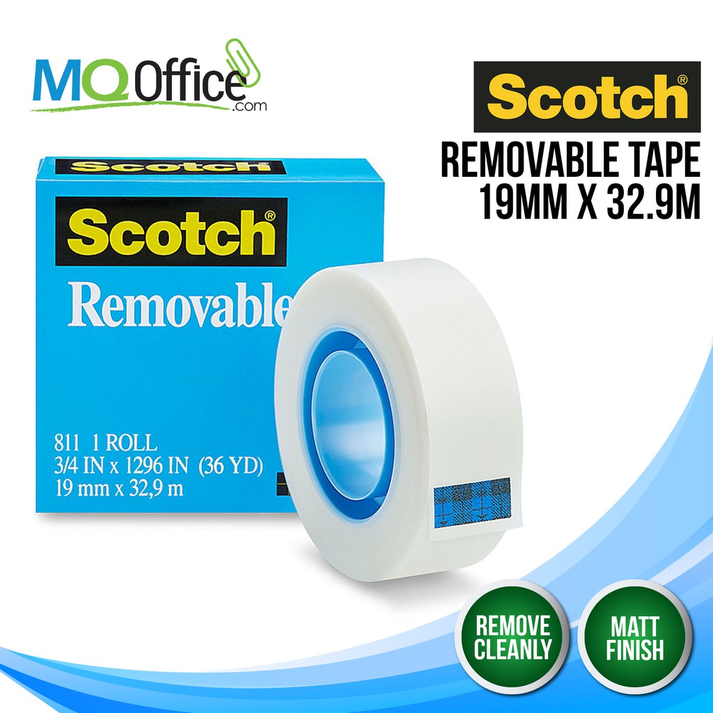 3M Scotch 811 Removable Magic Adhesive Tape 19mm x 32.9m MQOFFICE ...