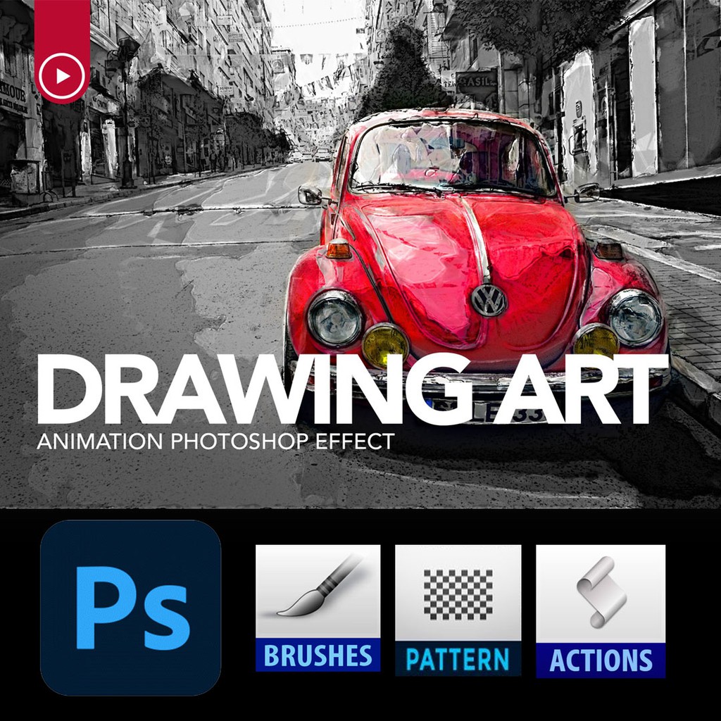 Photoshop Effect- Drawing Art plug-in materials for oil painting ...