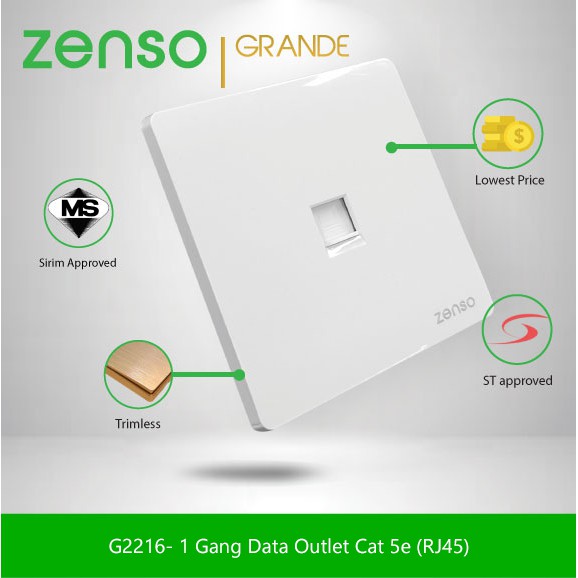 Zenso switch - Grande Series Switches & Socket Grande White Tel Astro ...