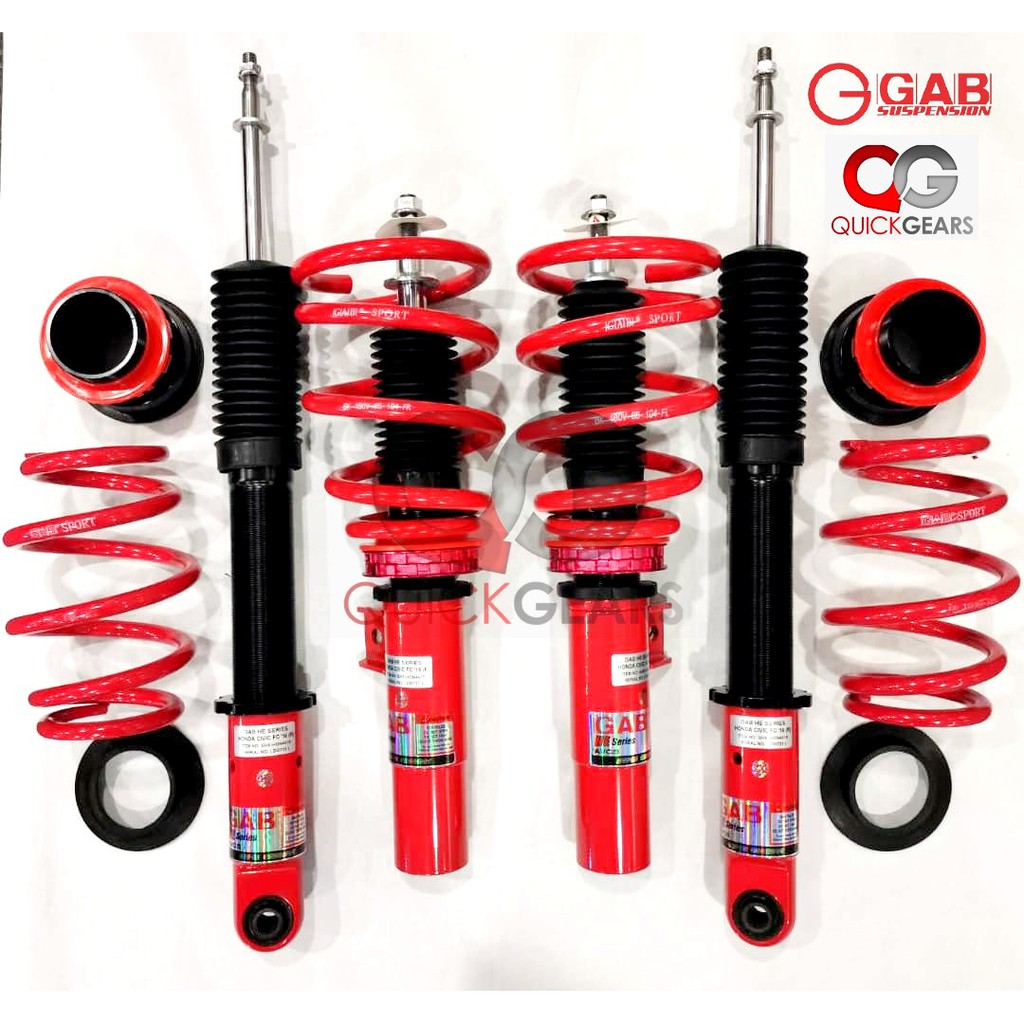 Honda Civic FC 2017+ - GAB HE Series Adjustable Suspension / Coilover ...
