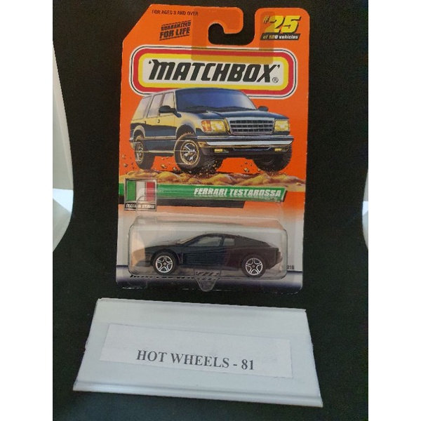 MATCHBOX BLACK FERRARI TESTAROSSA - NON MINT BLISTER | Shopee Malaysia