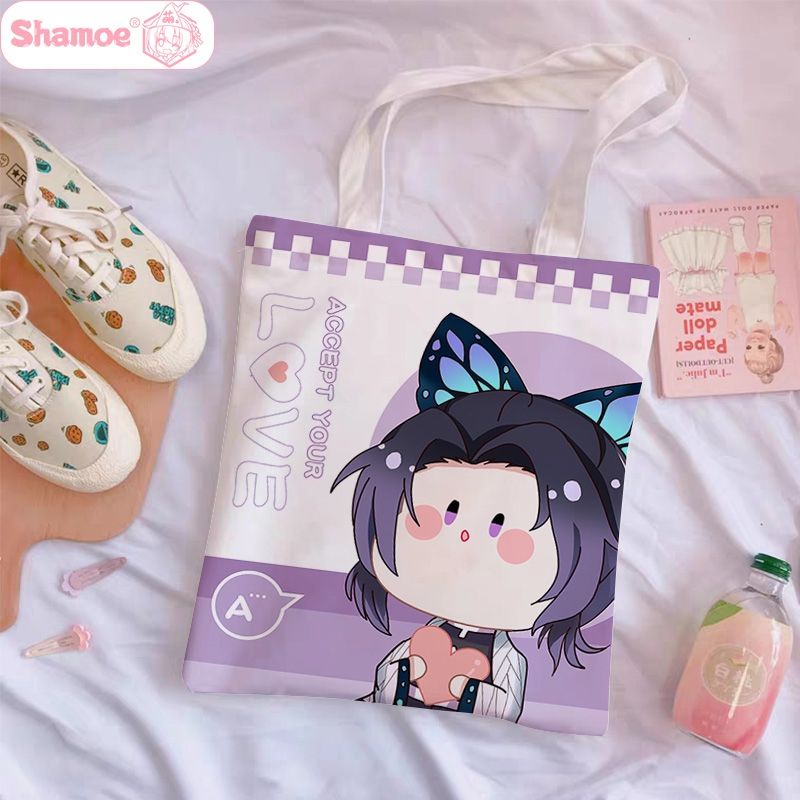Demon slayer bag shinobu nezuko zenitsu tanjirou giyuu canvas bag ...