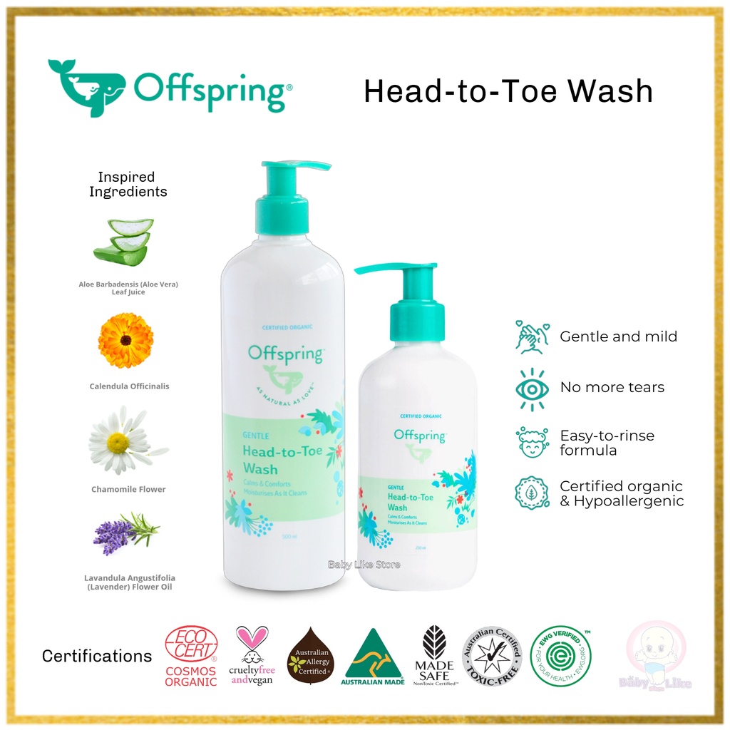Offspring Gentle Head-To-Toe Wash 250ml / 500ml | Shopee Malaysia