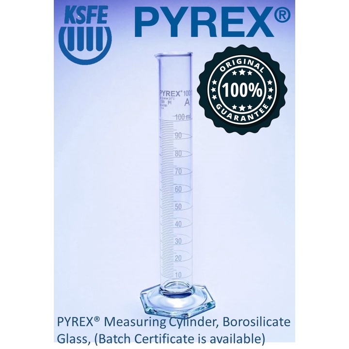 Pyrex Measuring Cylinder, Class A, Borosilicate Glass, Original from UK ...