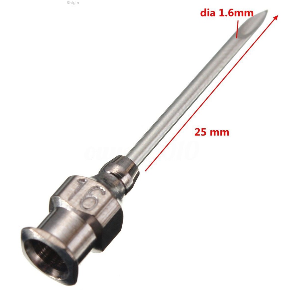 Shiyin 10pcs Silver Stainless Steel Syringe Dispensing Blunt Needle Tip ...