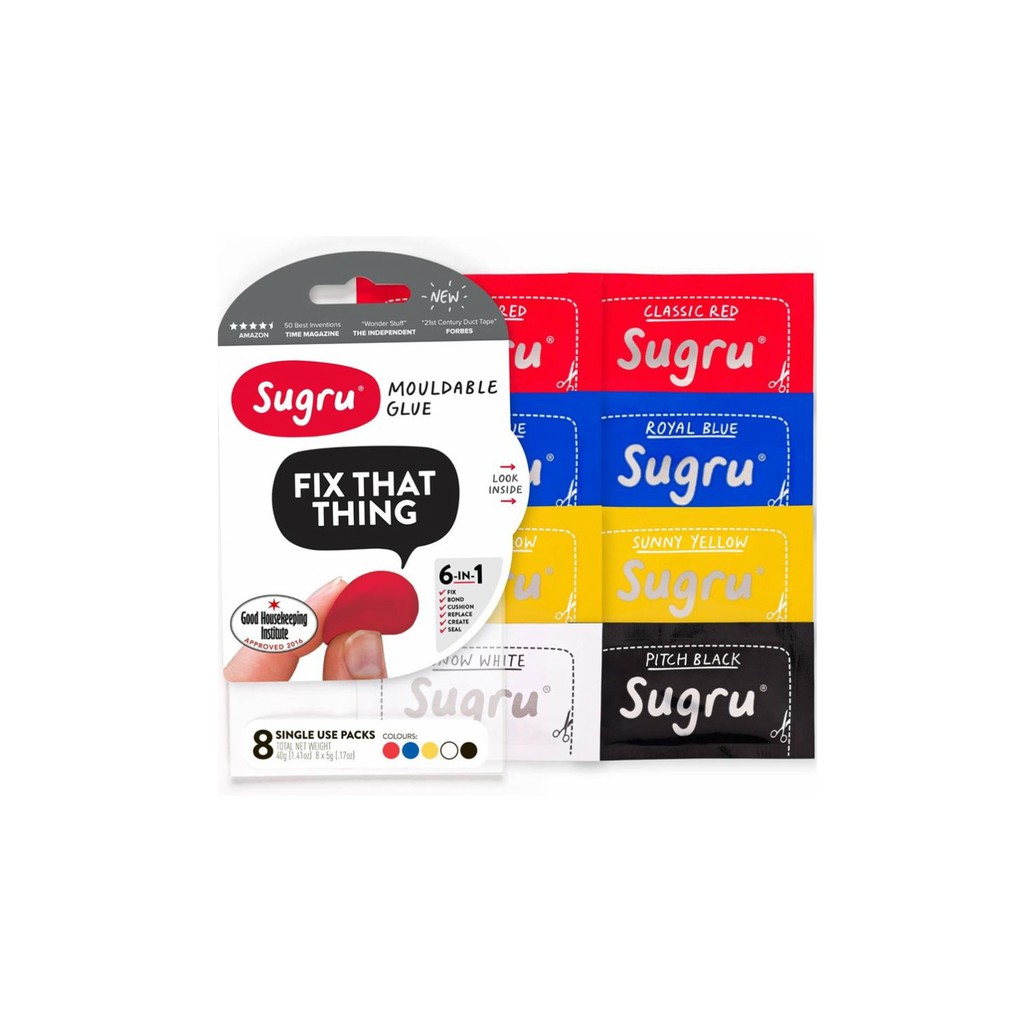 Sugru Moldable Glue - Classic Multi-Color (Pack of 8) | Shopee Malaysia